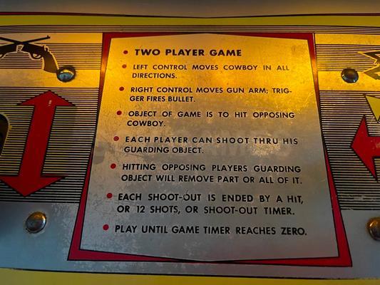 1975 Midway Gun Fight Upright Arcade Machine - Coin OP Stuff